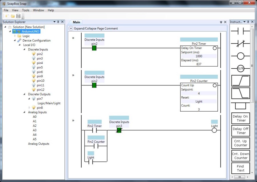 Ladder Logic running on an Arduino UNO | Contact and Coil
